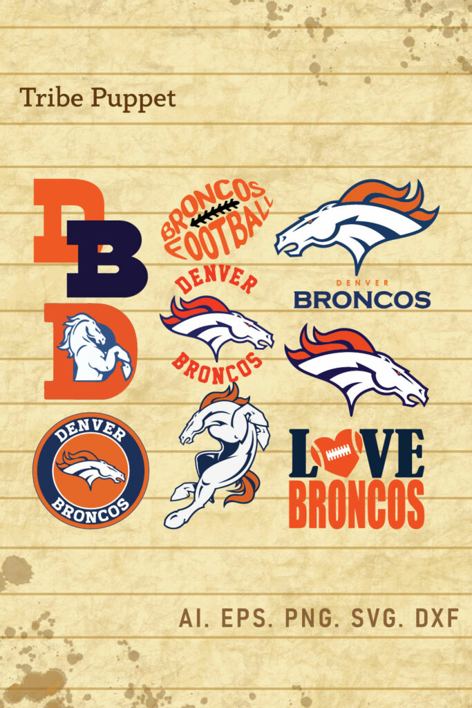 Denver Broncos Football Logo Vector set - MasterBundles