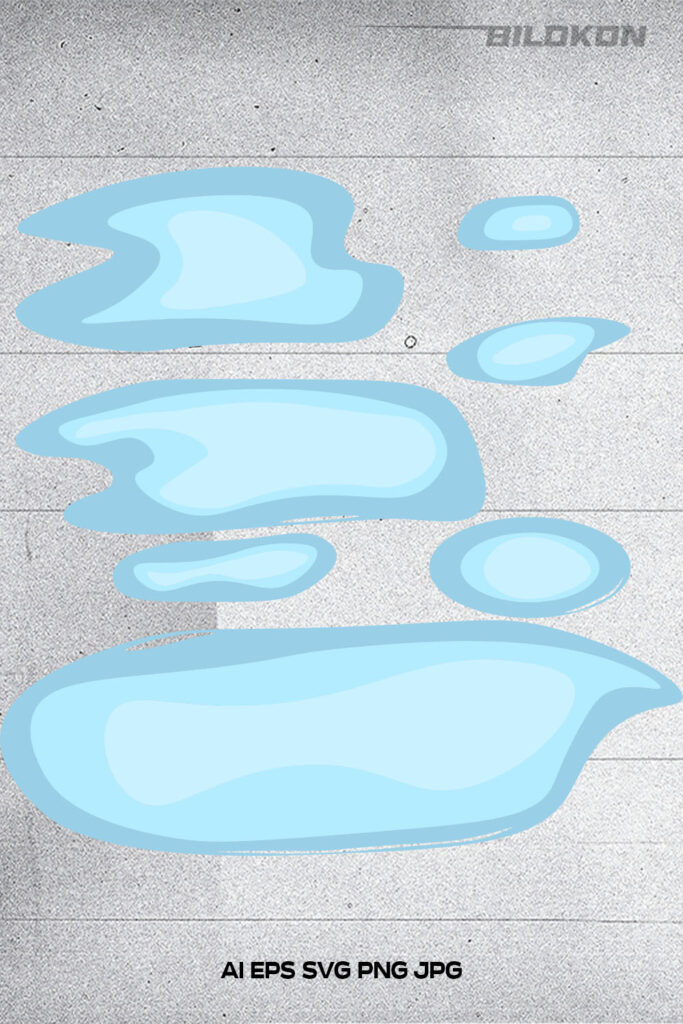 Set of water isolated on a white background, SVG Vector - MasterBundles