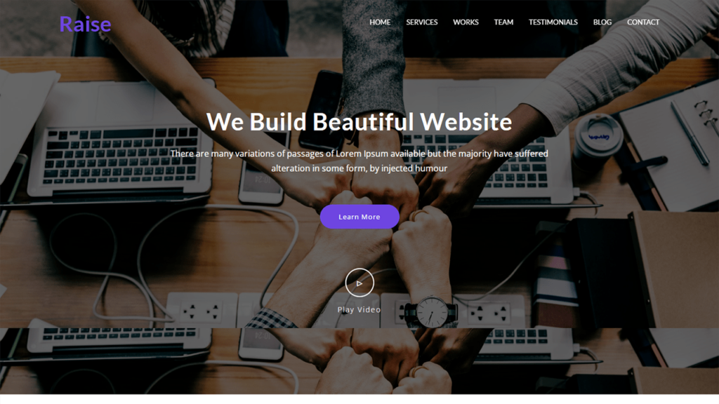 Raise Digital Agency Website Template - MasterBundles