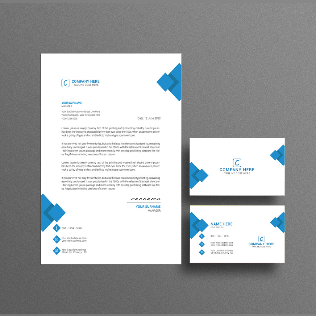 30 Letterhead and Business Card Design Template Bundle - MasterBundles