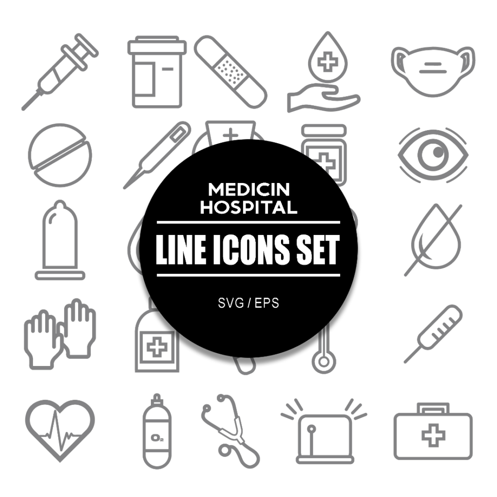 Medicin Hospital Icon Set - MasterBundles