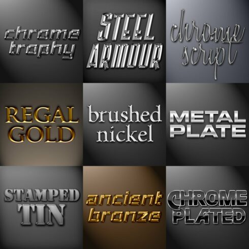 Metal Photoshop Styles Pack 1 – MasterBundles