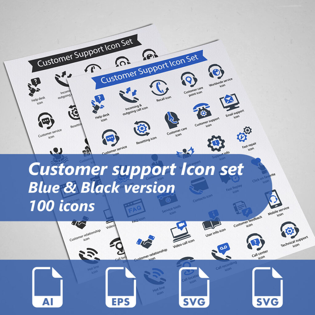 Customer support Icon Set - MasterBundles