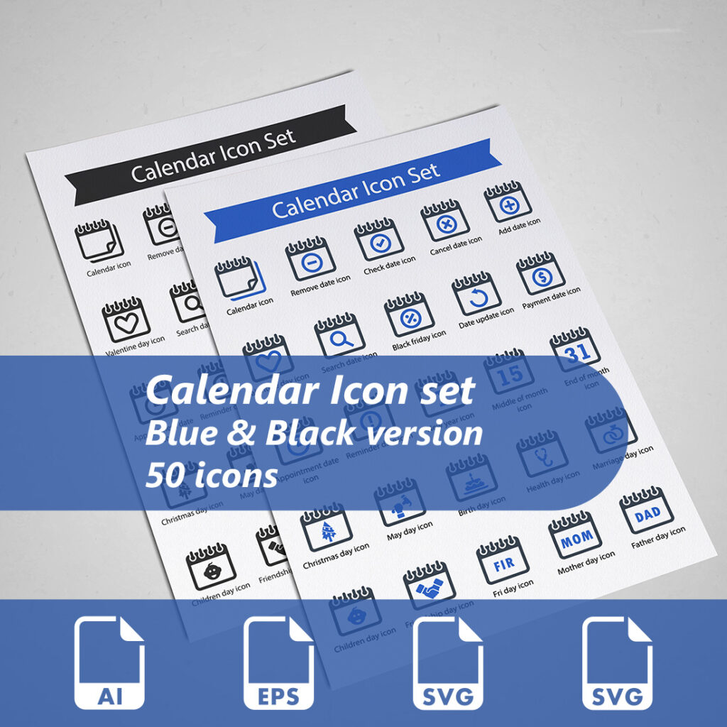 Calendar Icon Set - MasterBundles