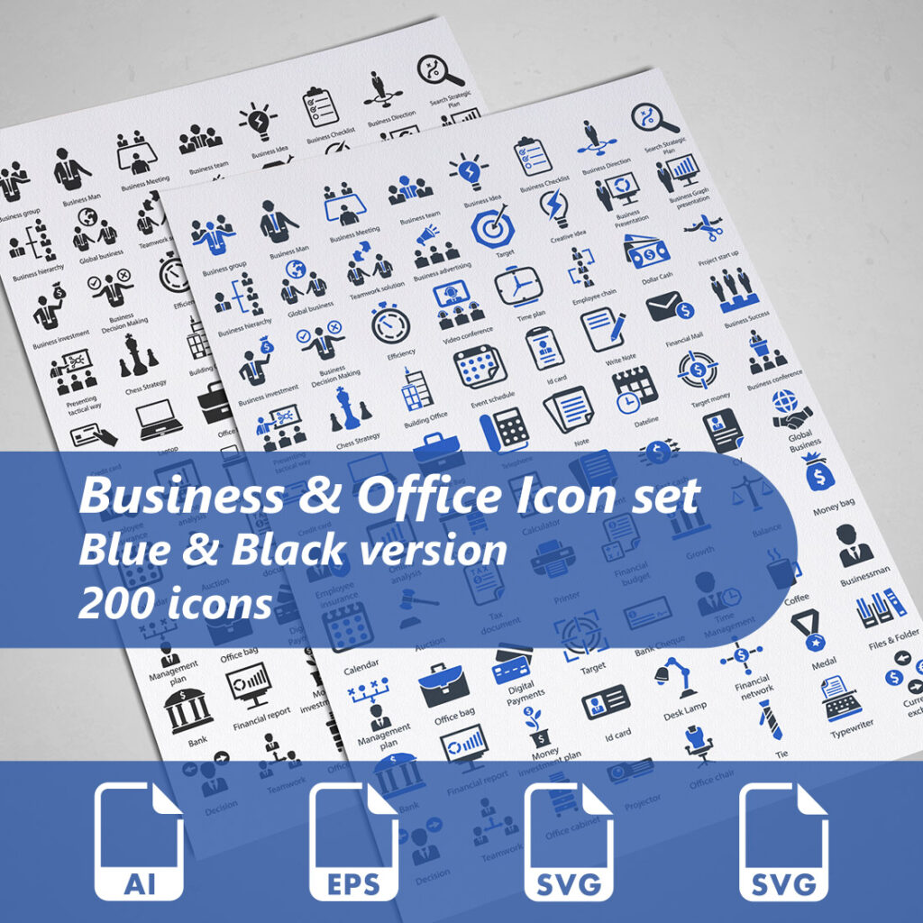 Business And Office Icon Set - MasterBundles