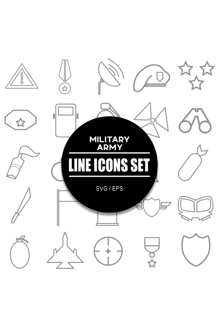 Military Army Icon Set - MasterBundles