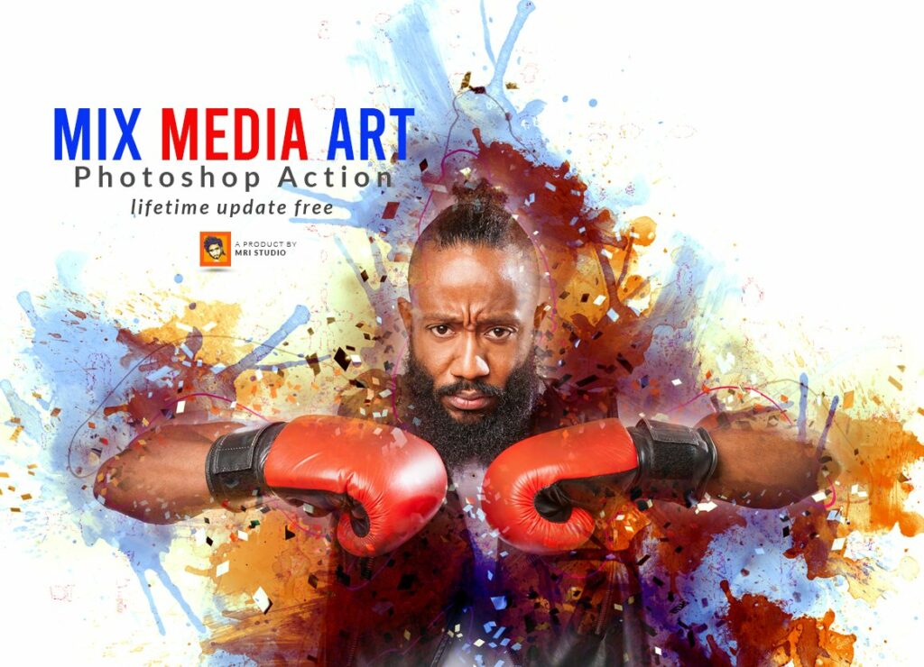 Mix Media Art PS Action – MasterBundles