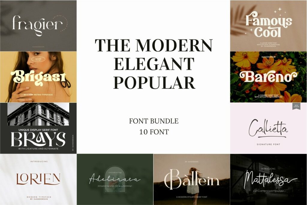 Modern Popular Font Bundle - SALE – MasterBundles