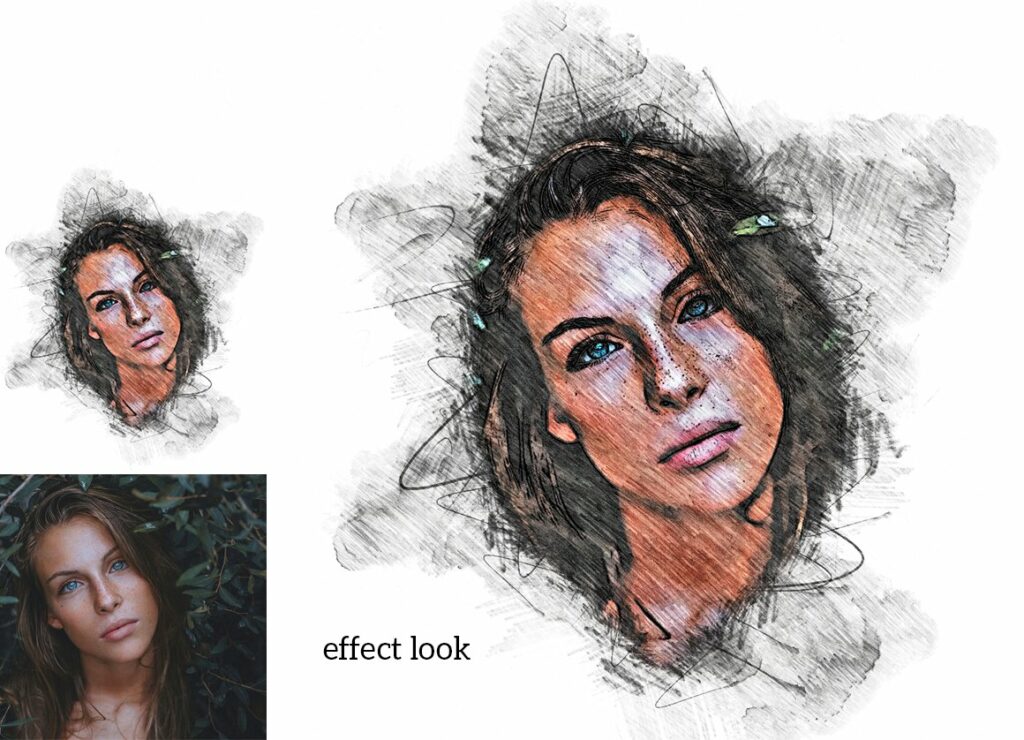 Modern Pencil Sketch PS Action – MasterBundles