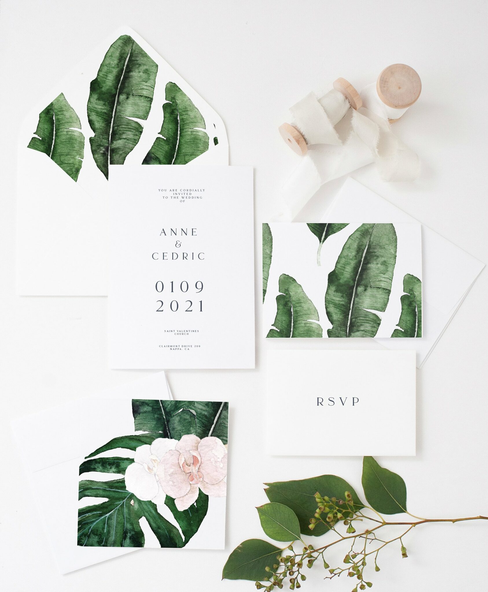 Tropical Summer Wedding Watercolor – MasterBundles