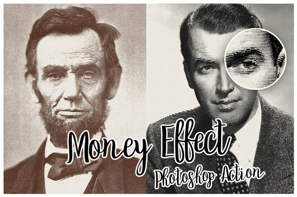 Money Engraving Photoshop Action – MasterBundles