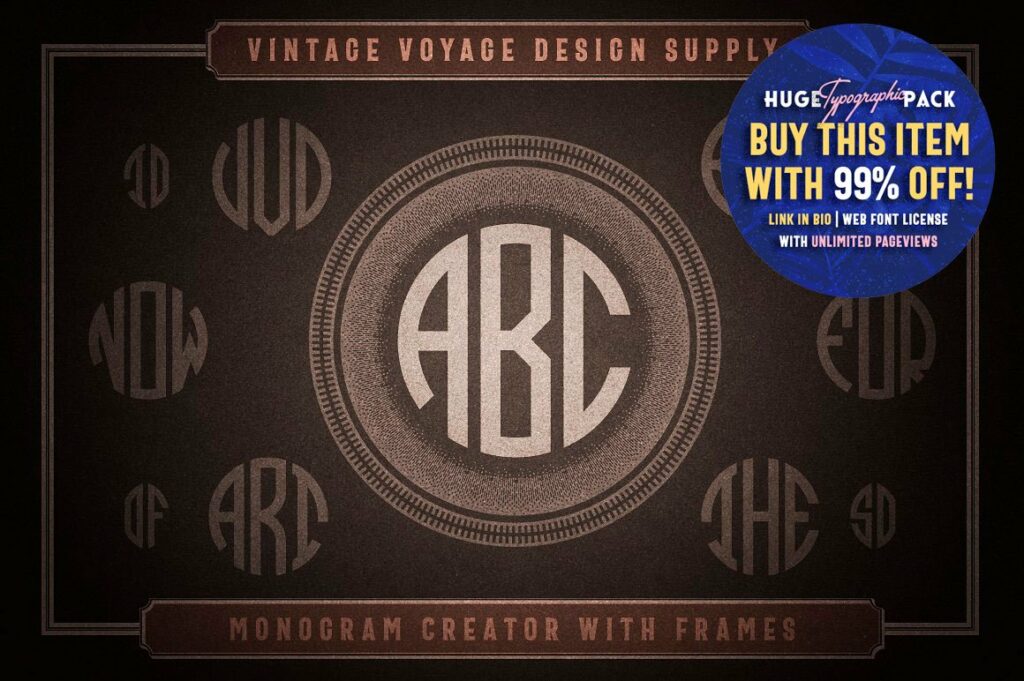 Monogram Creator with Frames – MasterBundles