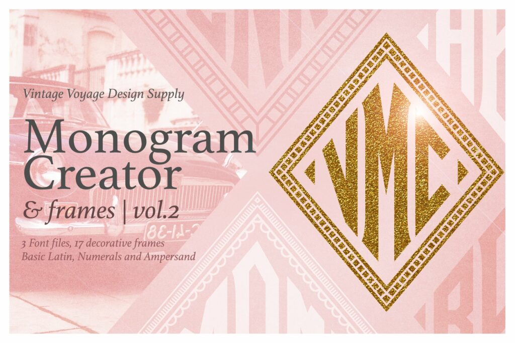 Diamond Monogram Creator & Frames – MasterBundles