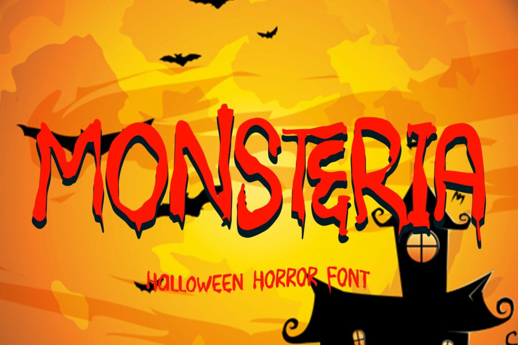 MONSTERIA - Halloween Font – MasterBundles