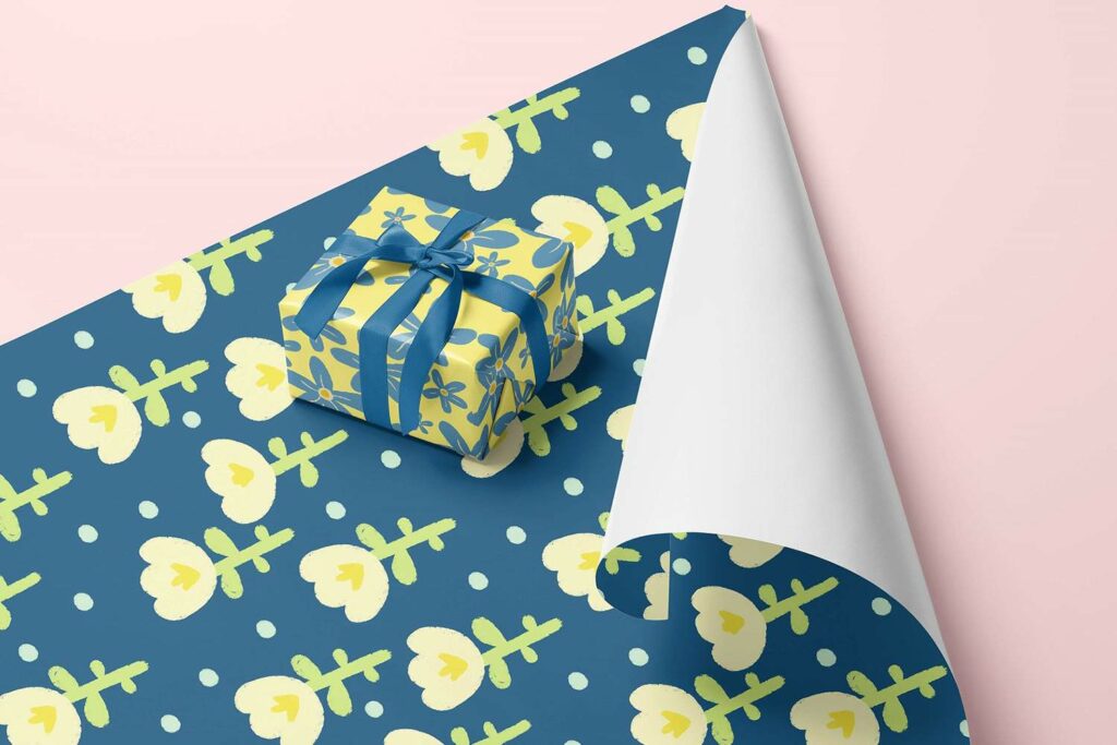 Abstract Floral retro digital papers - MasterBundles