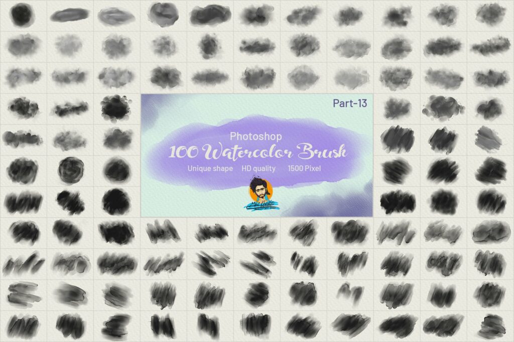 100 Photoshop Watercolor Brush – MasterBundles