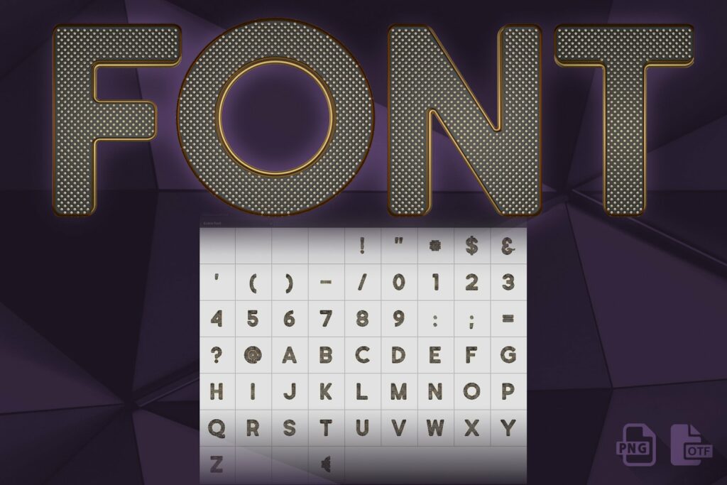 MS Diamond Bitmap Font & PNGs – MasterBundles