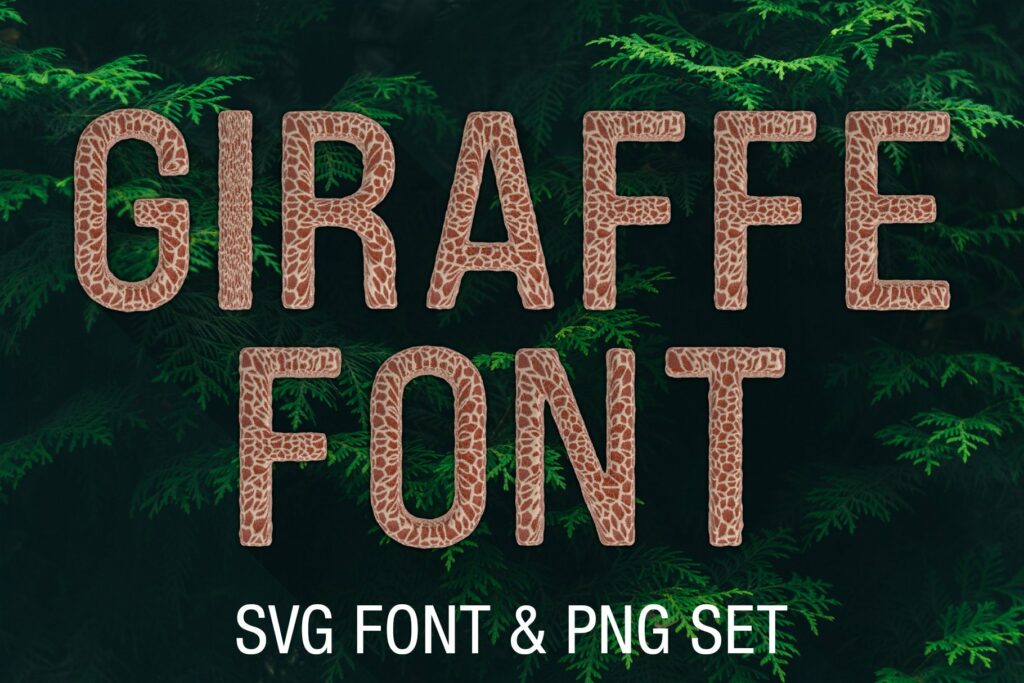 Giraffe SVG Font & PNG Lettering Set – MasterBundles