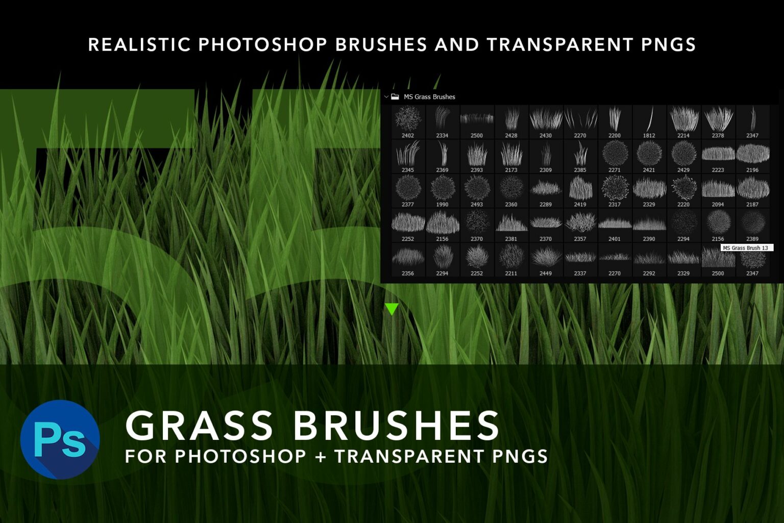 MS Grass Brushes – MasterBundles