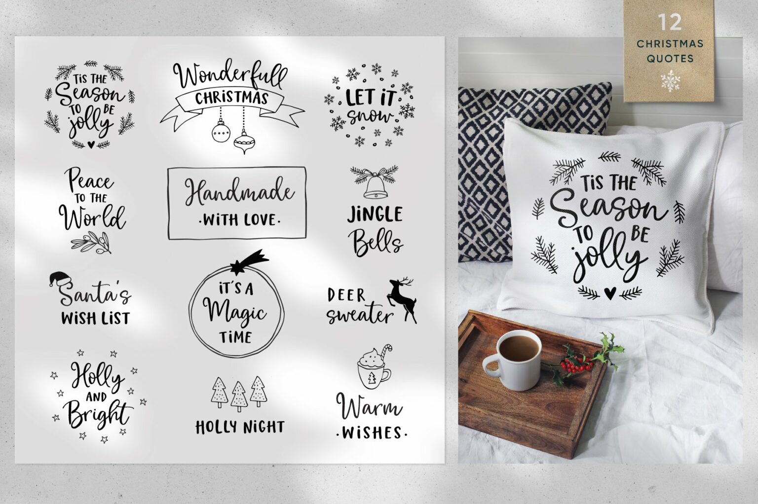 Magic Winter script font duo & logos – MasterBundles
