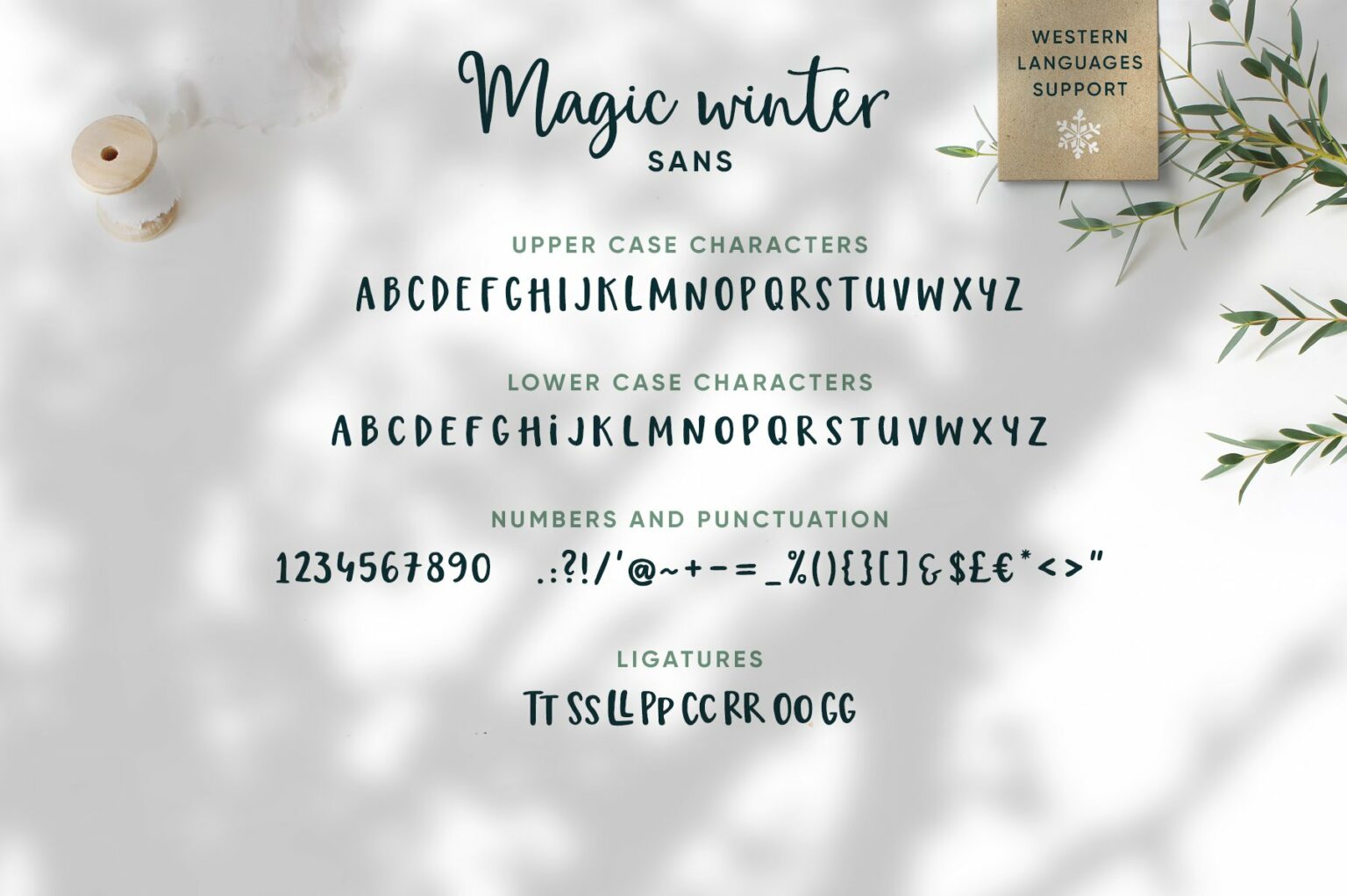 Magic Winter script font duo & logos – MasterBundles