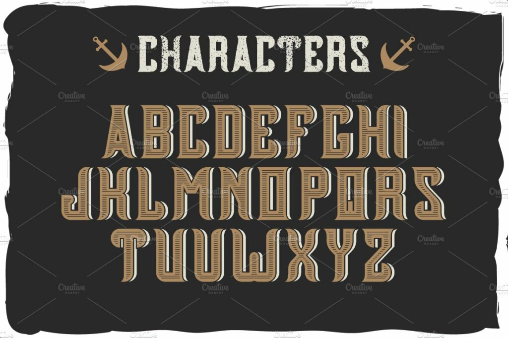 Nautical font + bonus label – MasterBundles