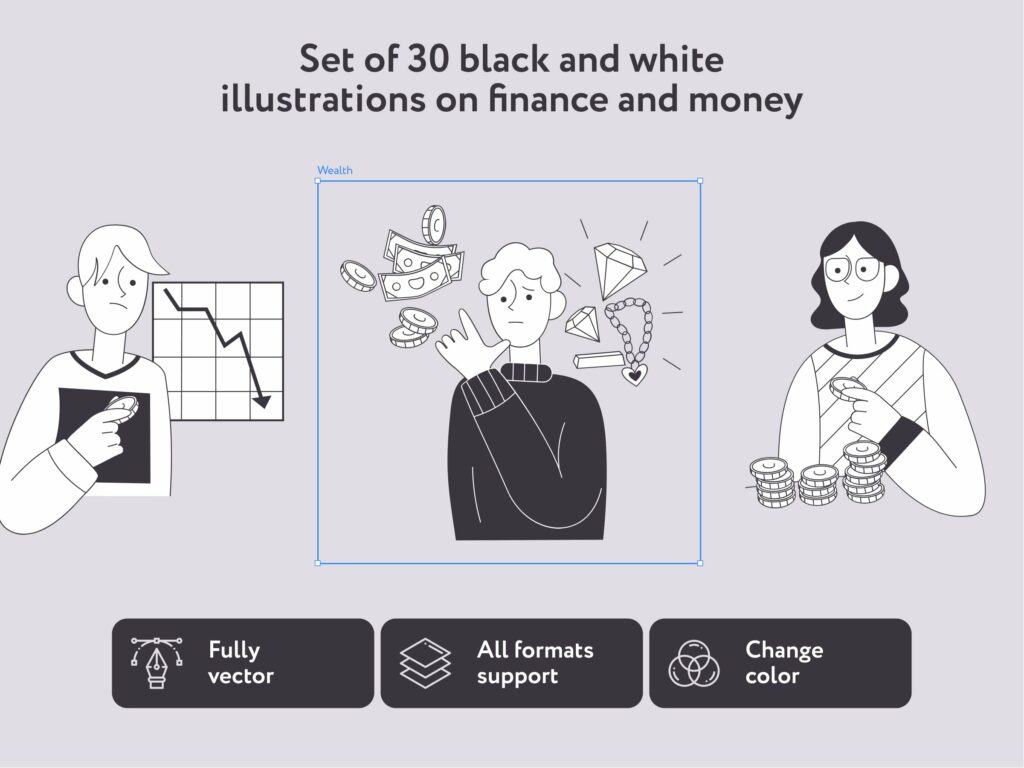 Neoly Finance Illustrations – MasterBundles