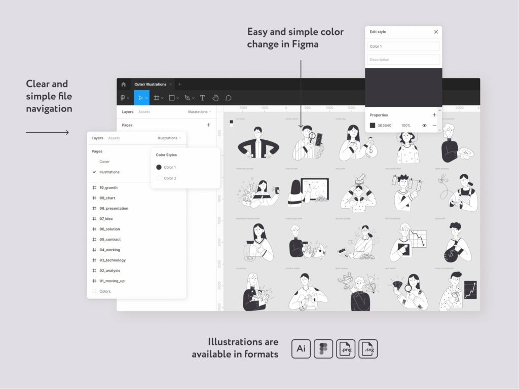 Neoly Finance Illustrations – MasterBundles