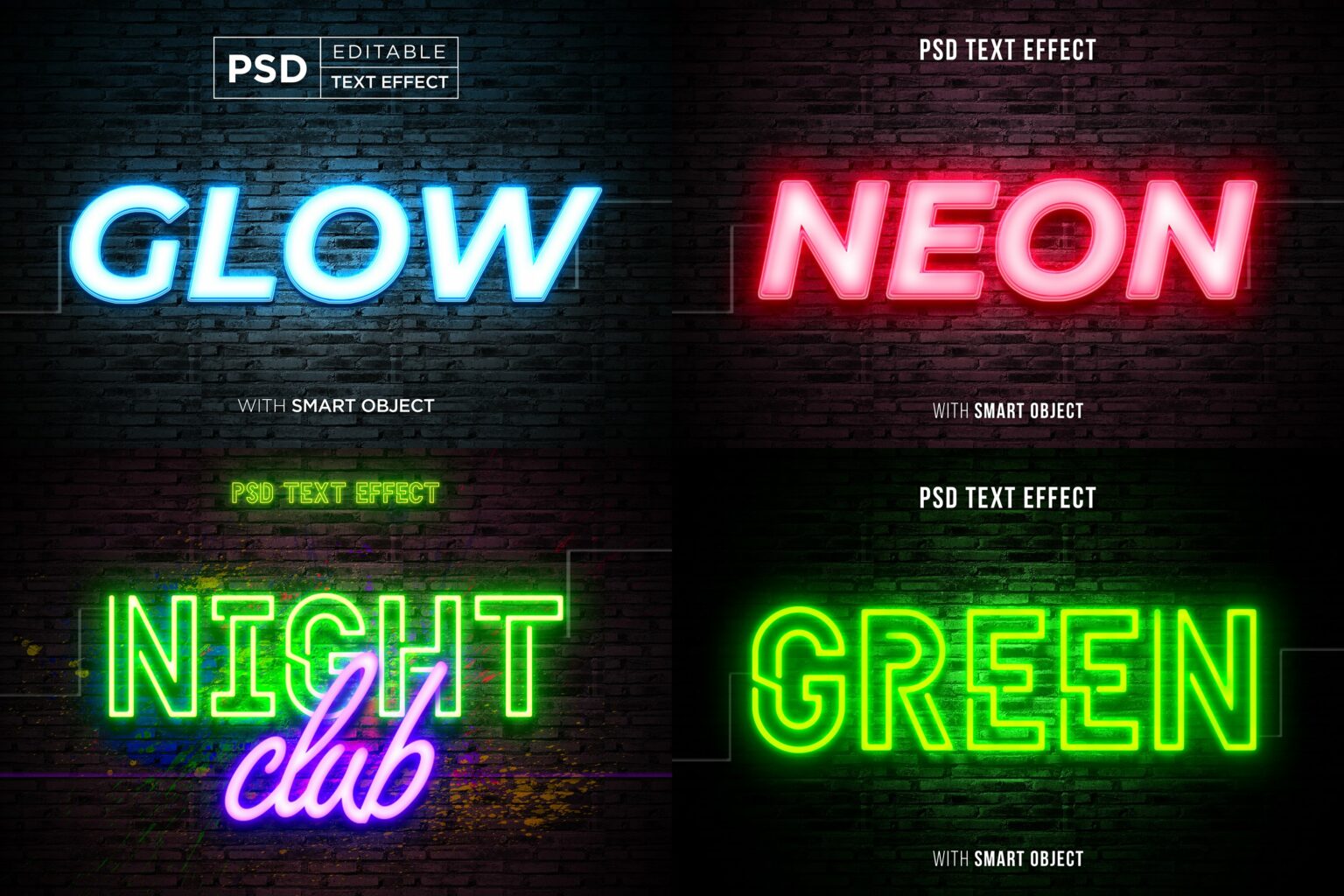 Glow Neon Text Effect Bundle – MasterBundles