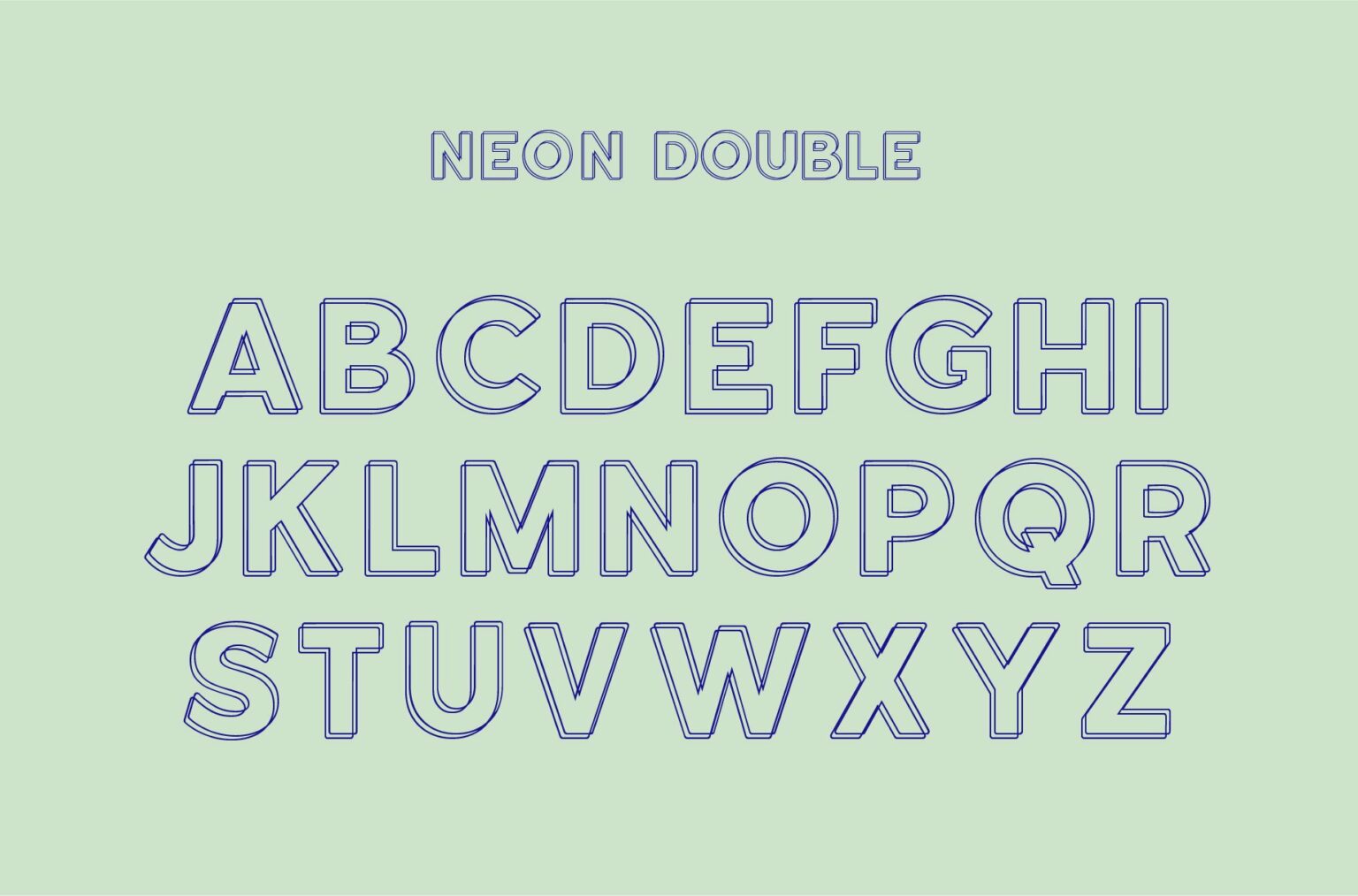 Neon - An Outline Font Bundle – MasterBundles