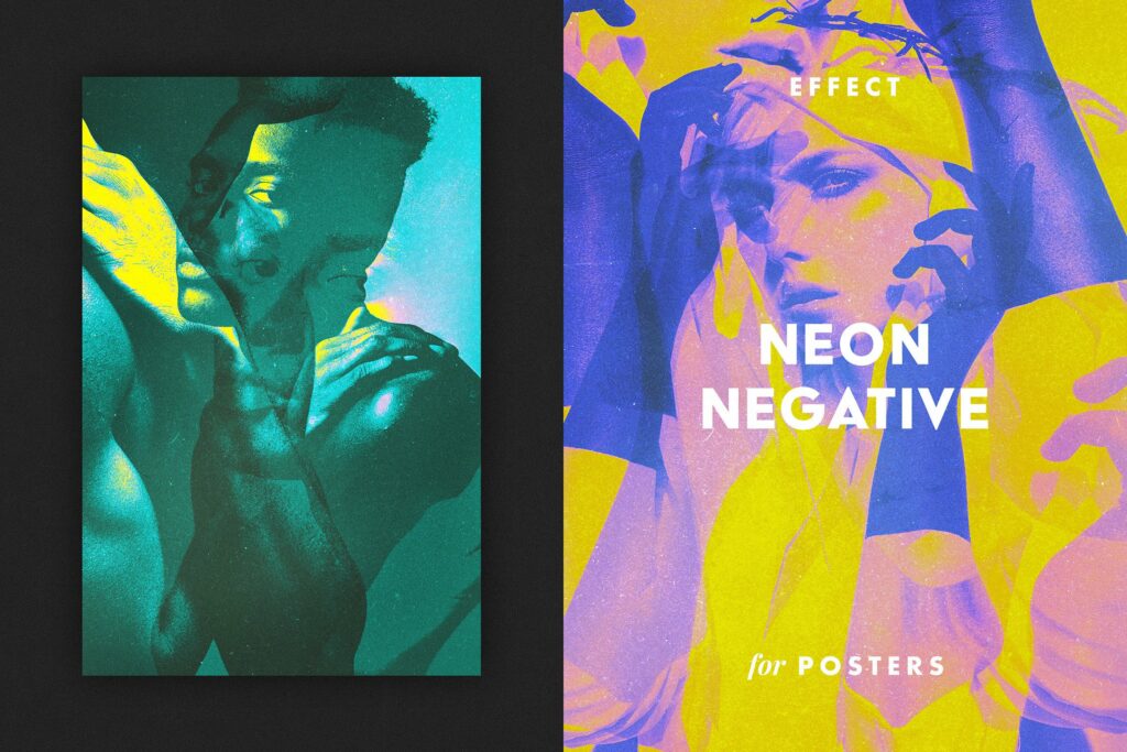 Neon Negative Poster Effect – MasterBundles