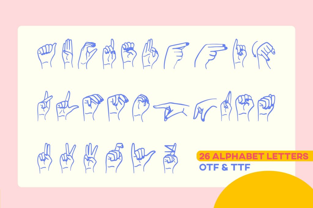 ASL Font American Sign Language Type – MasterBundles