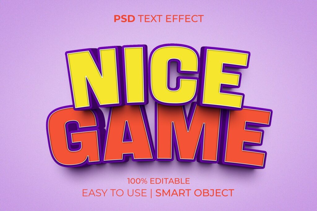 Nice Game 3D Text Effect – MasterBundles