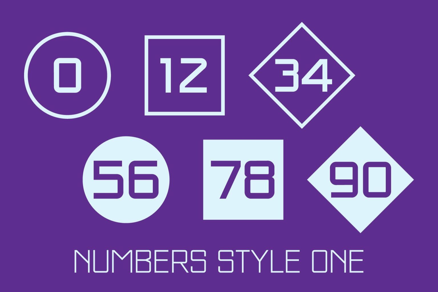 Numbers Style One Fonts – MasterBundles