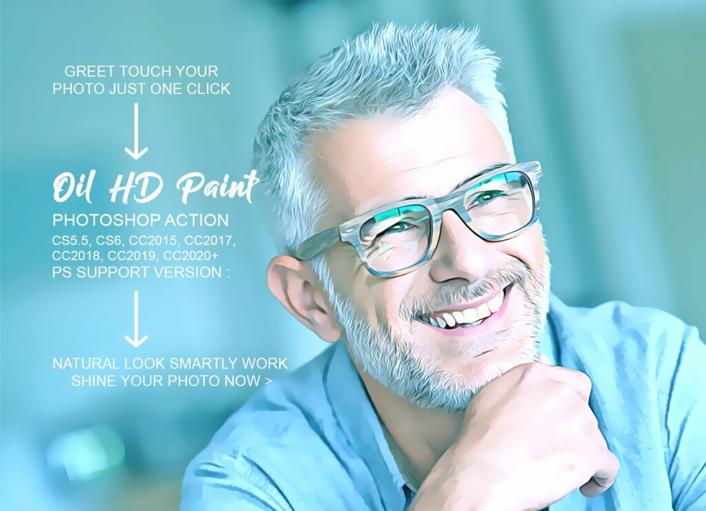 Oil HD Paint Photoshop Action – MasterBundles