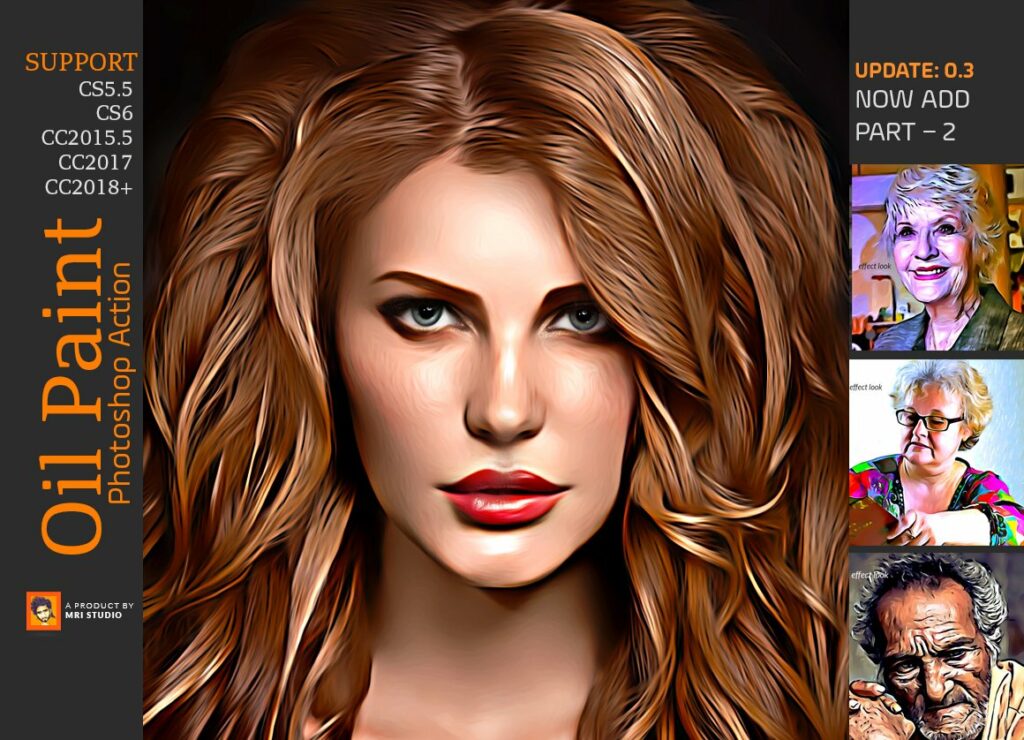 Oil Paint Photoshop Action – MasterBundles