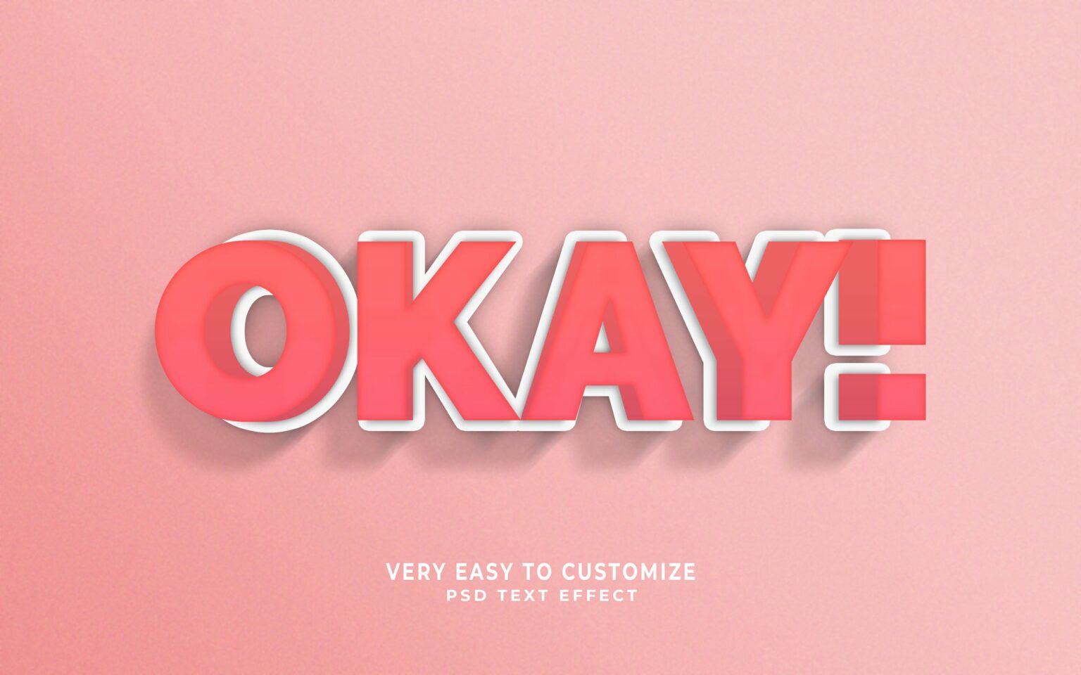 Okay 3D Red Text Effect – MasterBundles