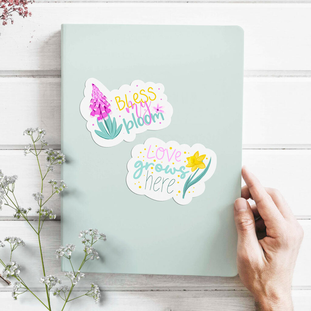 Spring sticker bundle | 6 png sticker design - MasterBundles