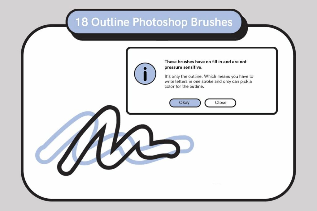 Outline Pack - Brushes for Photoshop – MasterBundles