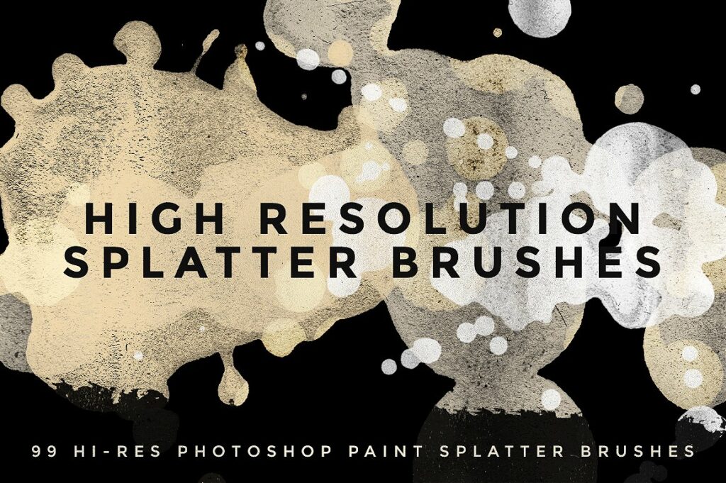 99 Hi Res Paint Splatter Brushes – MasterBundles