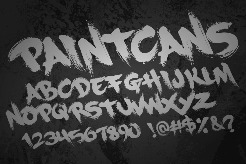 Graffiti Fonts | PaintCans – MasterBundles