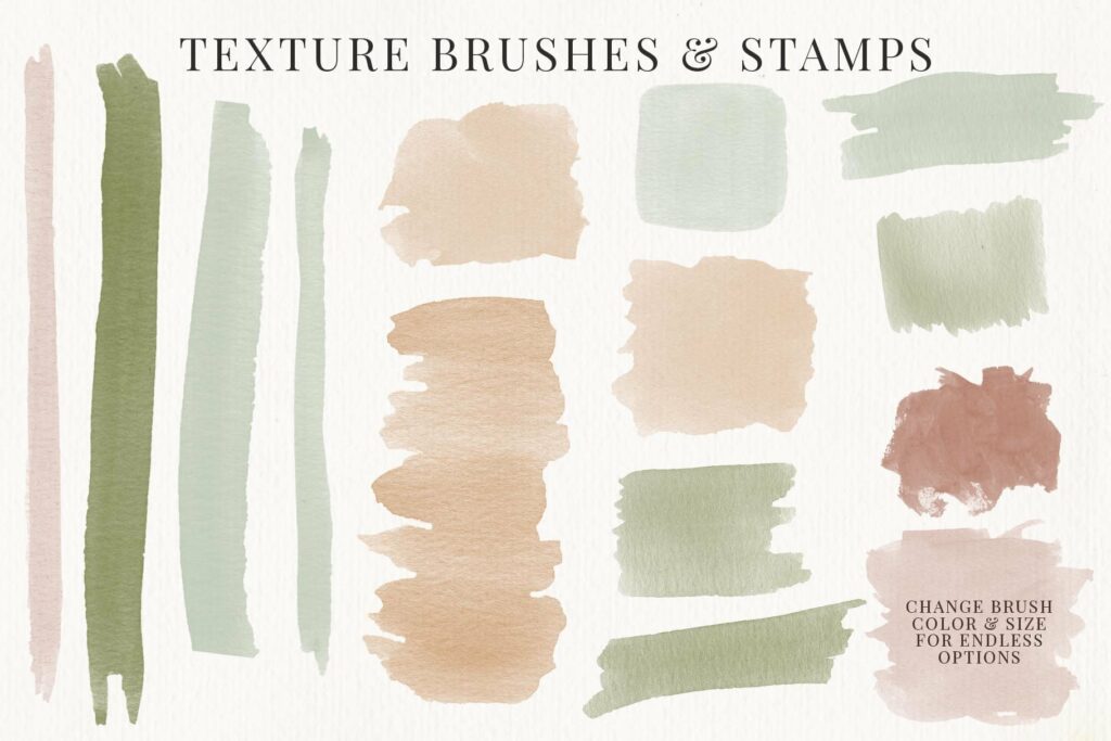 Painted Texture Brushes – MasterBundles