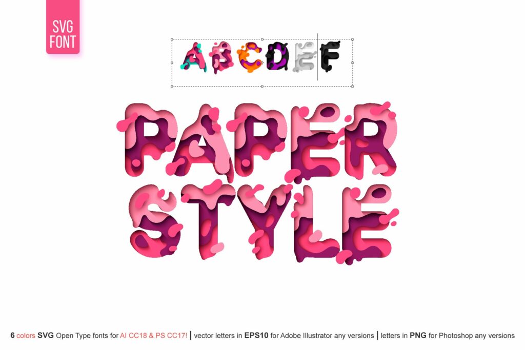 PAPER style OTF-SVG Font – MasterBundles