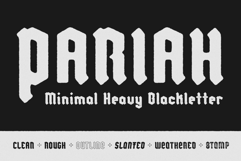 Pariah - Minimal Heavy Blackletter – MasterBundles