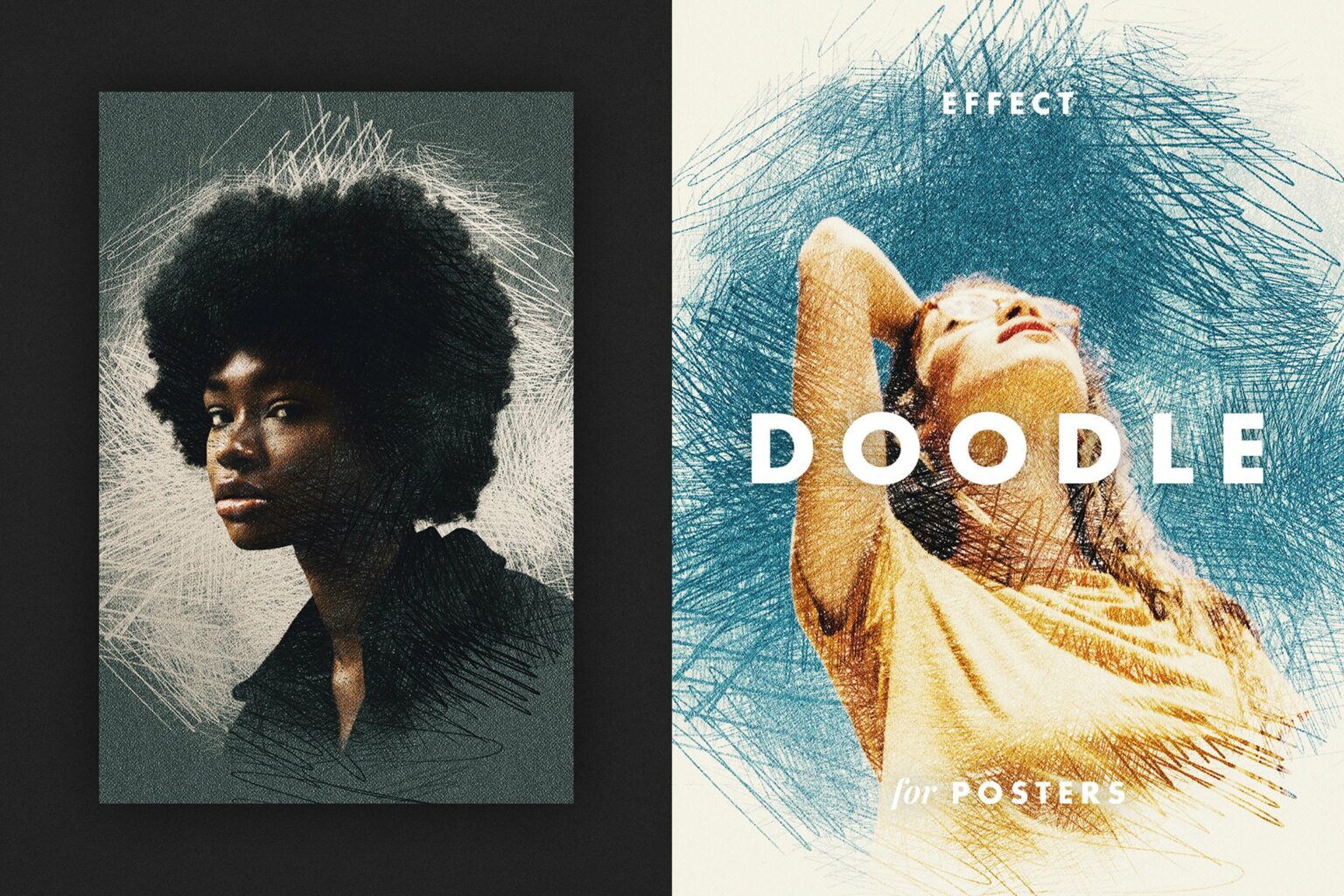 Pencil Doodle Effect for Posters – MasterBundles