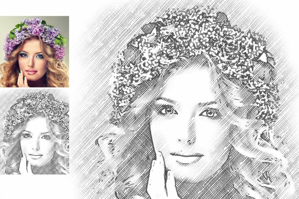 Pencil Sketch Photoshop Action – MasterBundles