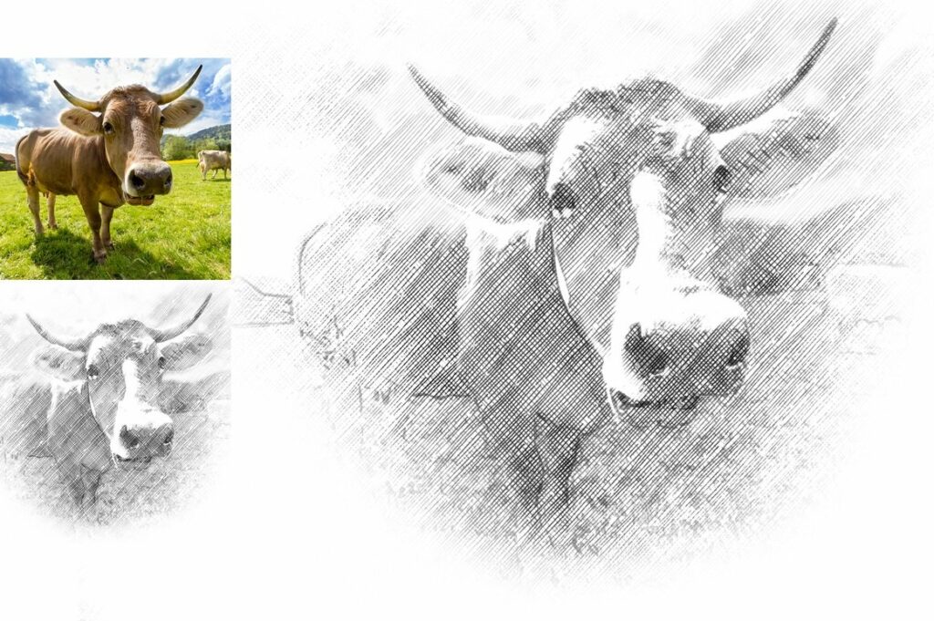 Pencil Sketch Photoshop Action – MasterBundles