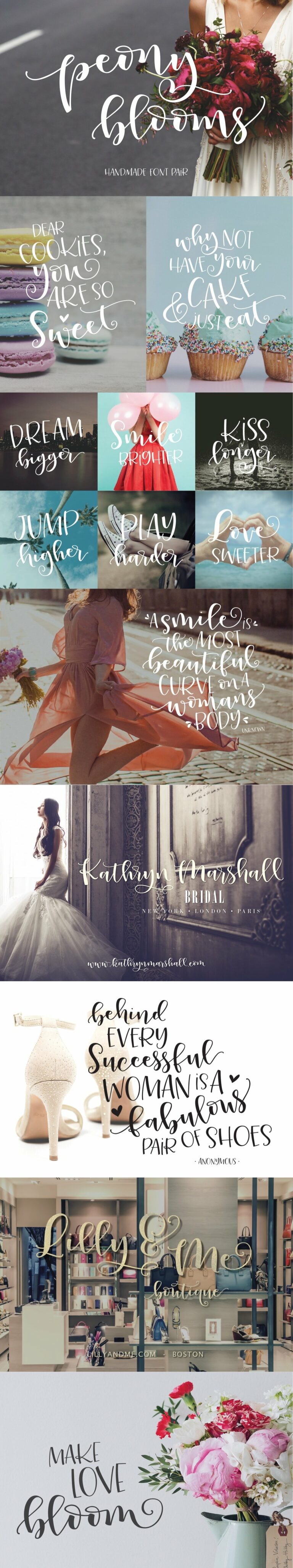 Peony Blooms Font Duo – MasterBundles