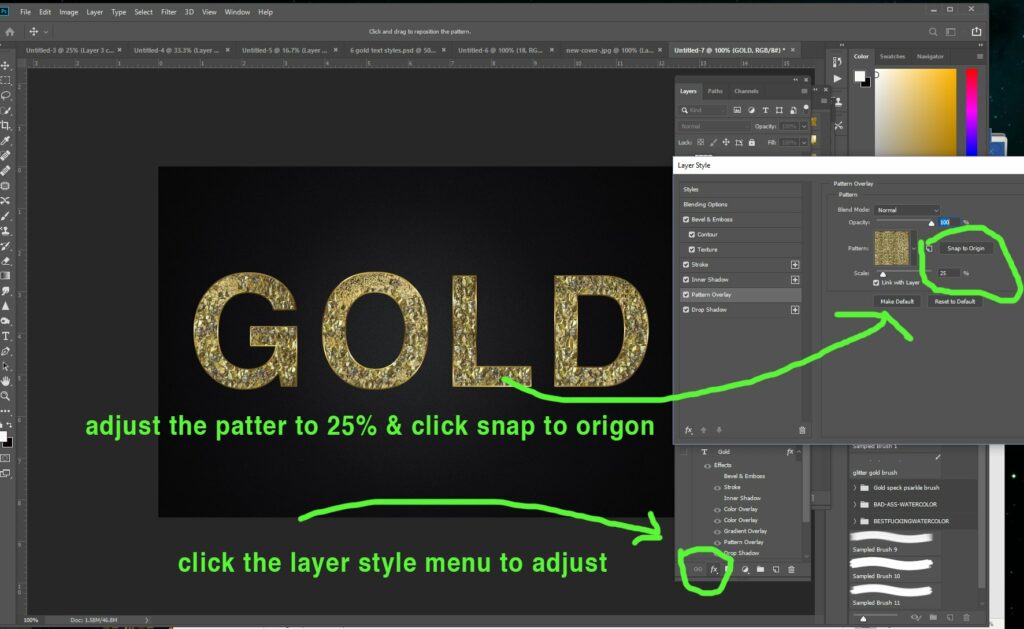 18 Gold Photoshop Styles Mini Bundle – MasterBundles