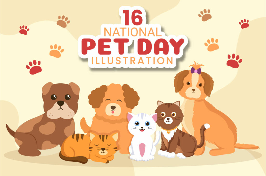 16 National Pet Day Illustration - MasterBundles
